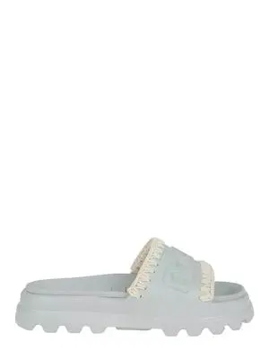 Mou Logo-embossed Slides - Blue