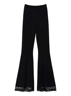 TWINSET Geometric-Pattern Flared Trousers