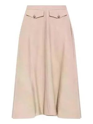 BY MALENE BIRGER Pocketed Calf-length Skirt - Neutrals