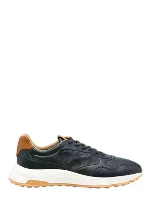 Hogan Leather Embossed-logo Sneakers - Blue