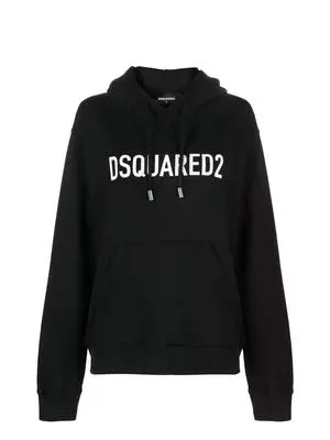 Dsquared2 Logo-print Cotton Hoodie - Black