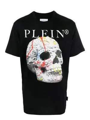 Philipp Plein Skull-print Cotton T-shirt - Black