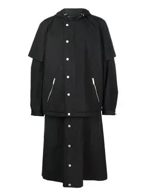 44 LABEL GROUP Single-breasted Trench Coat - Black
