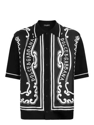 Dolce & Gabbana Bandanna-print Shirt - Black