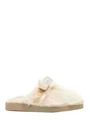 Suicoke Zavo 2-eu Faux-fur Slides - Neutrals