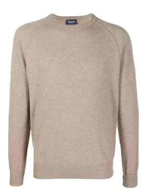 DRUMOHR Crew-neck Cashmere Jumper - Neutrals
