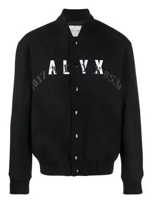 1017 Alyx 9sm Leather-logo Bomber Jacket - Black