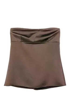 Patrizia Pepe Satined Blouse - Brown
