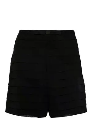 EDWARD ACHOUR PARIS Bow-Detail Pleated Shorts