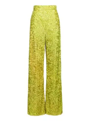 Ermanno Scervino Sequined Wide-leg Trousers - Green