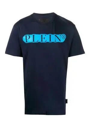 Philipp Plein Logo Print T-shirt - Blue