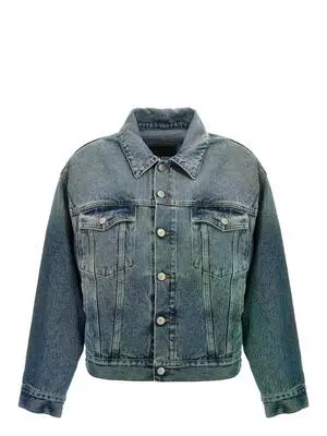 MAISON MARGIELA Cut-out Denim Jacket - Blue