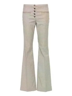 COURREGES Tailored Checked Trousers - White