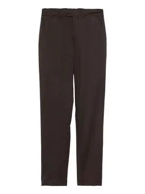 Fedeli Virgin-wool Straight-leg Trousers - Brown