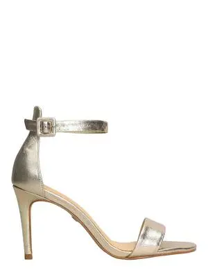 ANDREA CARRANO 90mm Leather Sandals - Gold