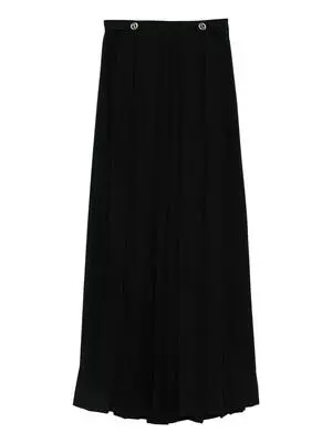 TWINSET Pleated Crepe Trousers - Black