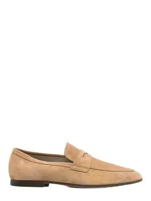 TOD'S Almond-toe Penny Loafers - Neutrals