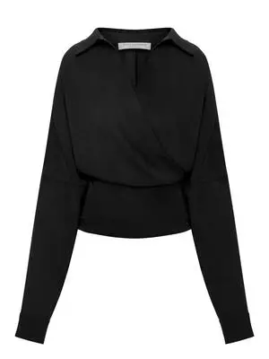 Philosophy Di Lorenzo Serafini Panelled V-neck Blouse - Black
