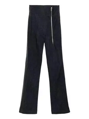MITILIANE COUTURE Leather-trim Jeans - Blue