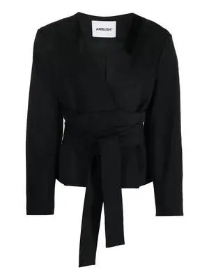AMBUSH Tailored Tie-waist Blazer - Black