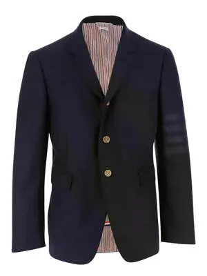 Thom Browne 4-Bar Single-Breasted Blazer Blue