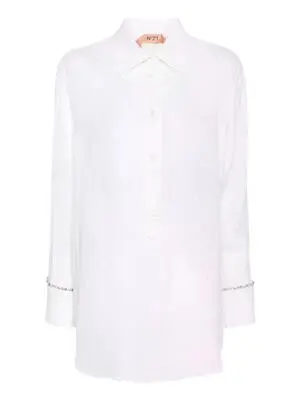 N°21 Gem-detailed Tunic - Neutrals