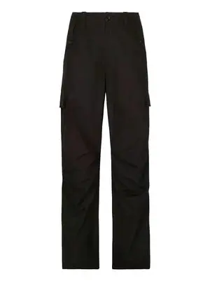 Dolce & Gabbana Cargo-pocket Cotton Trousers With Logo Plaque - Grey
