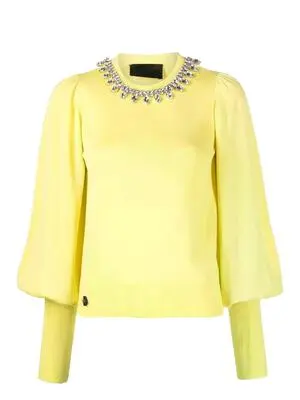 Philipp Plein Rhinestone-embellished Jumper - Yellow