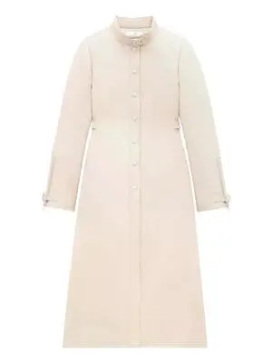 COURREGES Buckle Twill Long Coat - Neutrals