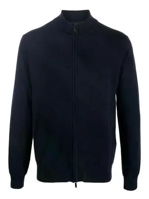 Giorgio Armani Zip-up Long-sleeve Cardigan - Blue
