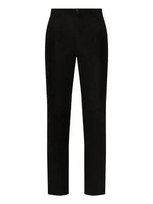 Dolce & Gabbana Linen Tailored Trousers - Black