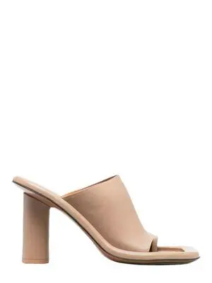 AMBUSH Cushioned Leather High Heel Sandals Neutrals