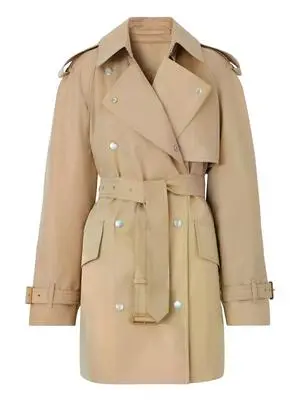 Burberry Bonded Cotton Gabardine Trench Coat - Brown