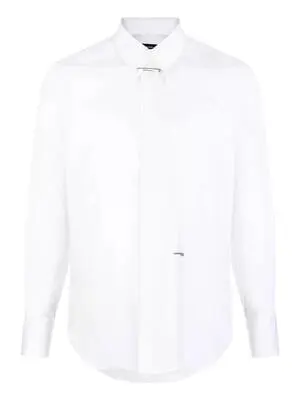 Dsquared2 Logo-detail Pin-collar Shirt - White