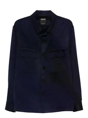 Zegna Alba Cashmere Shirt Jacket - Blue