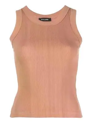 STYLAND Fine-ribbed Vest Top - Neutrals