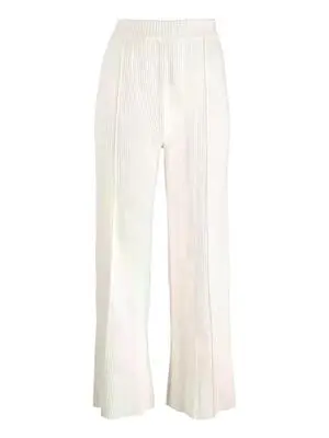 AERON Straight-leg Merino-cashmere Trousers - Neutrals