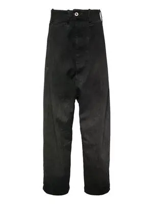 Boris Bidjan Saberi Flap-pocket Cotton-blend Trousers - Grey