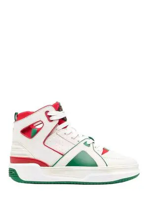 JUST DON Panelled Leather Sneakers - Neutrals