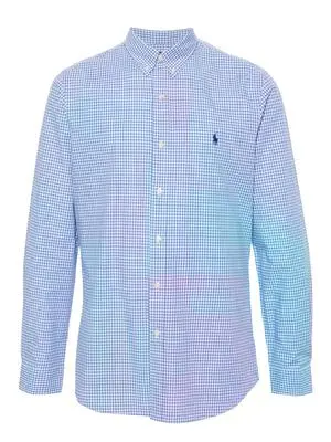 Polo Ralph Lauren Gingham-check Long-sleeve Shirt - Blue