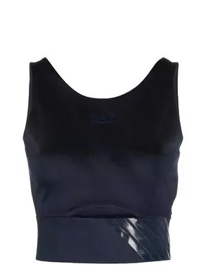 EA7 Logo-print Sports Bra - Blue