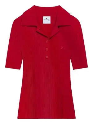 COURREGES Iconic Polo Top - Red