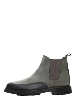 POCHE PARIS Leather Chelsea Boots - Grey