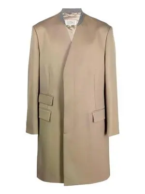 MAISON MARGIELA Cavalry Single-breasted Wool Coat - Neutrals