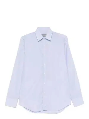 Canali Grid-pattern Shirt - Blue