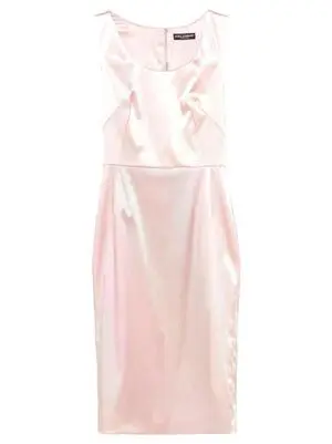 Dolce & Gabbana Satin Midi Dress - Pink