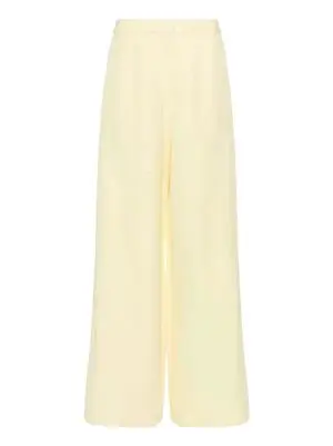 Fabiana Filippi Slub-texture Straight Trousers - Yellow