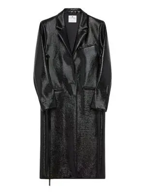 COURREGES Vinyl Mid-length Trench Coat - Black