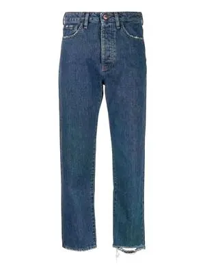 3x1 Distressed Straight-leg Jeans - Blue