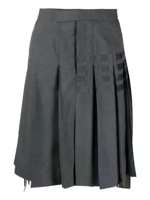 Thom Browne Stepped Box-pleat Skirt - Grey